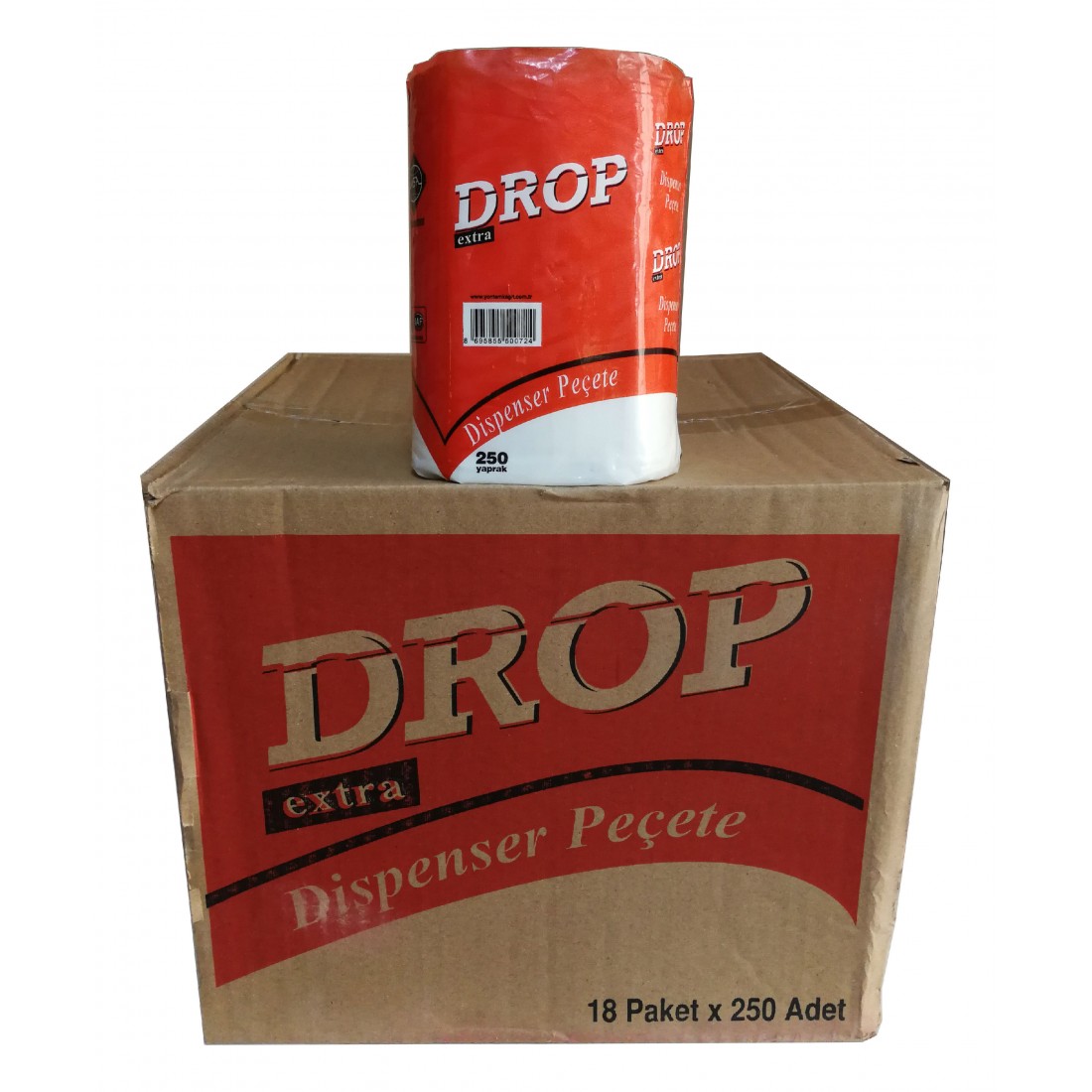 Drop Dispenser Peçete 250 Yaprak 18' Li